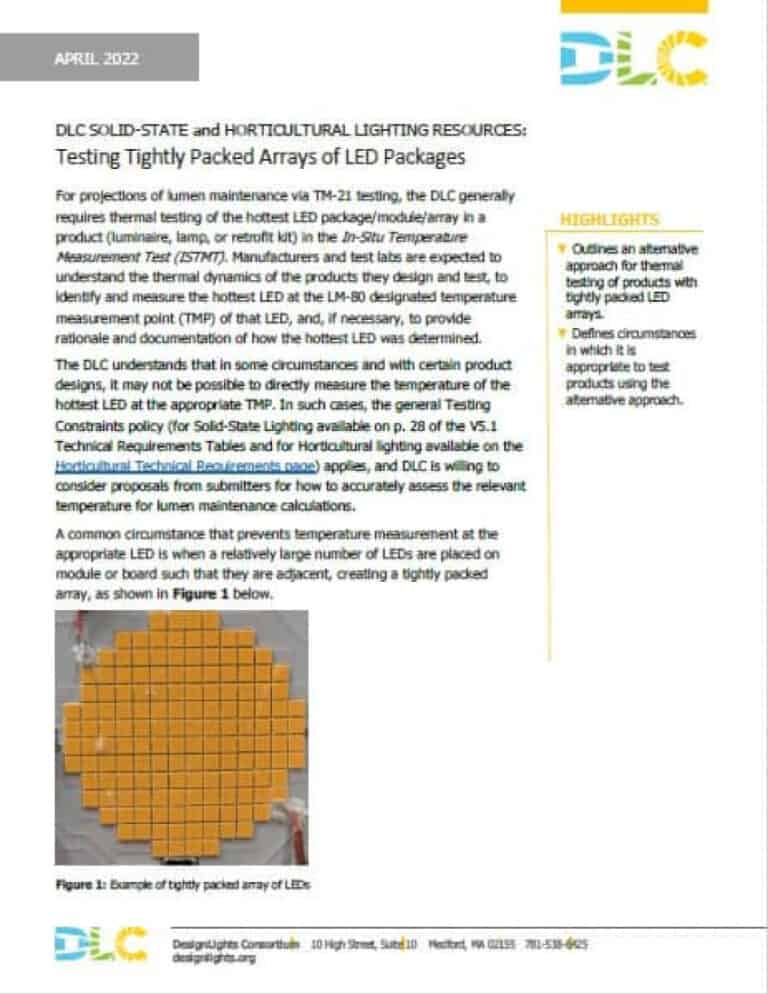 Testing Tightly Packed Arrays of LED Packages - DesignLights