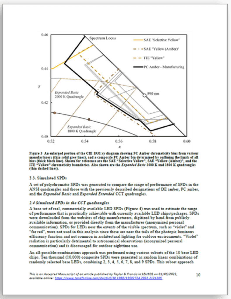 Journal Article: Specifying non-white light sources in outdoor ...
