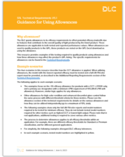 Guidance for Using Allowances - DesignLights