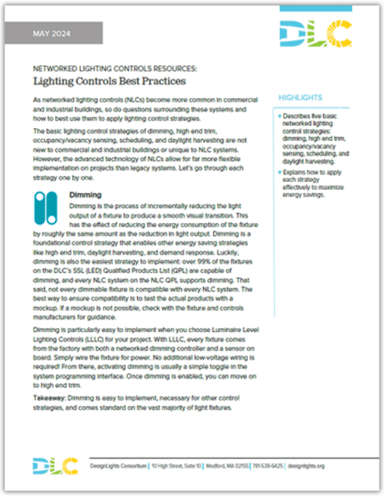 Lighting Controls Best Practices - DesignLights