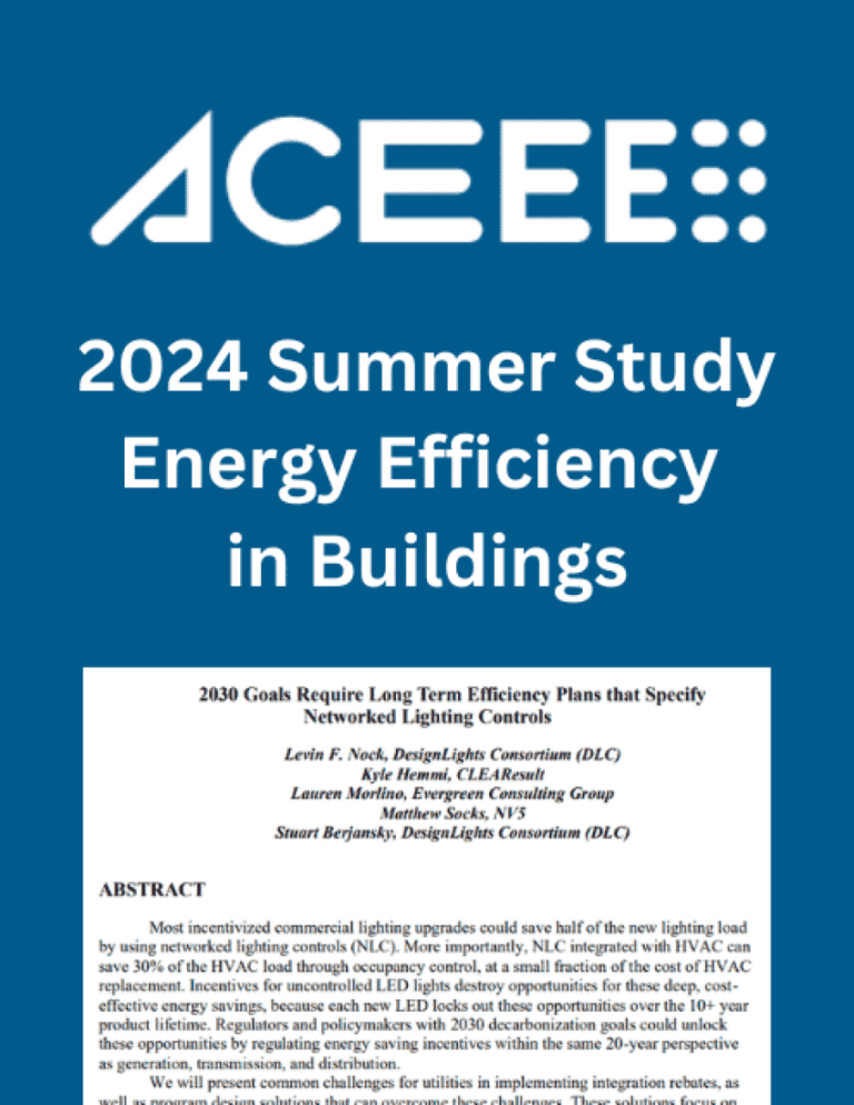 ACEEE Summer Study: 2030 Goals Require Long Term Energy Efficiency ...